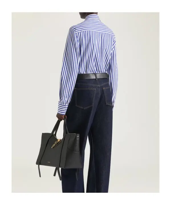 Givenchy Striped Poplin Shirt With Paris Embroidery