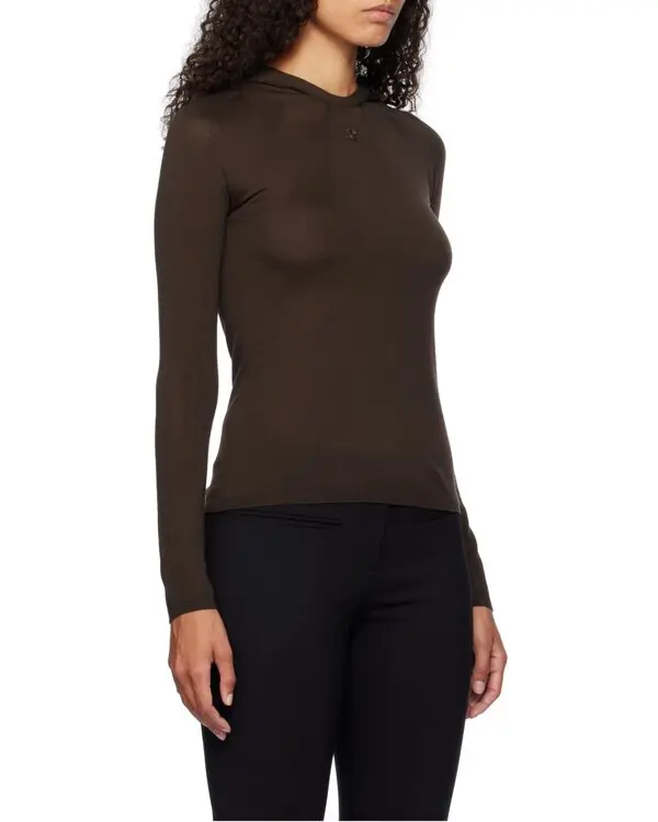 COURREGES Hooded Knitted Top
