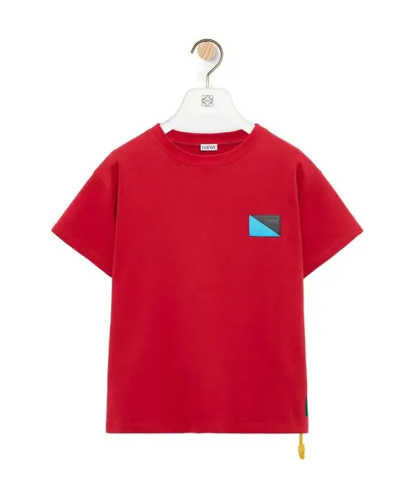 Loewe Cotton Blend T-shirt With Leather Patch