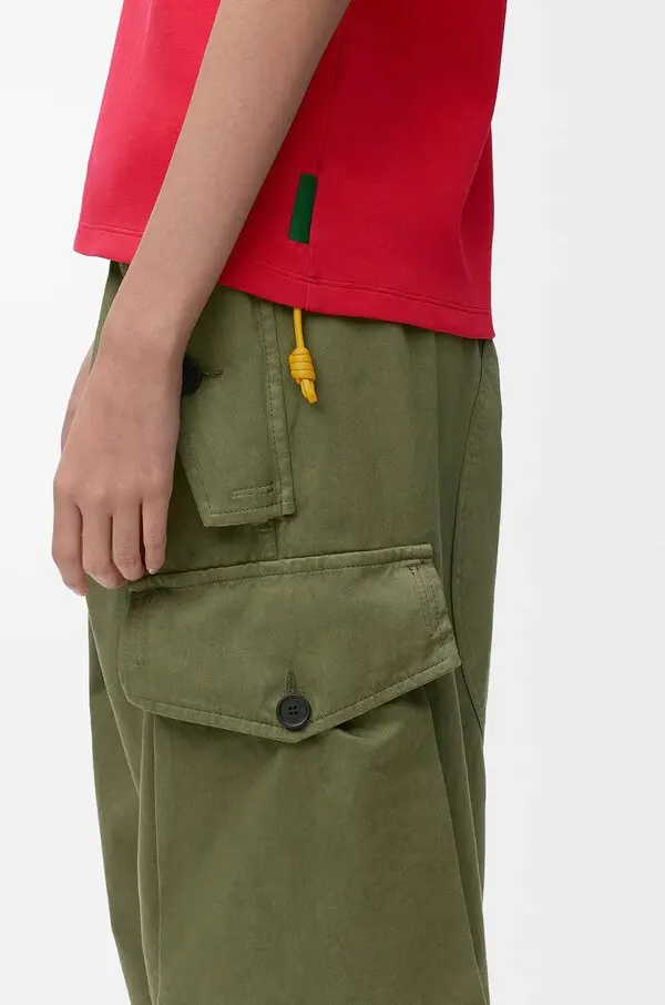 Loewe Cotton Blend T-shirt With Leather Patch