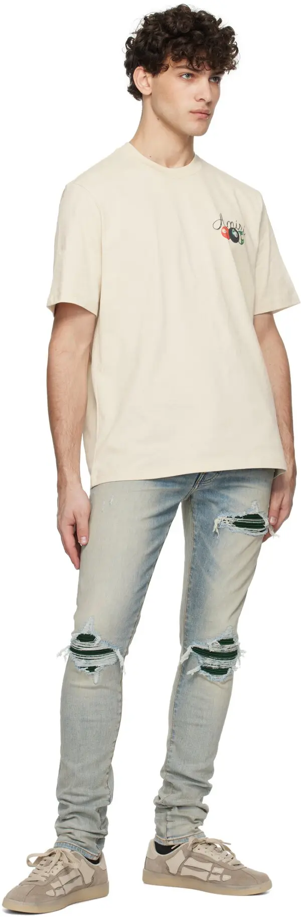 Amiri Logo Printed Crewneck T-shirt