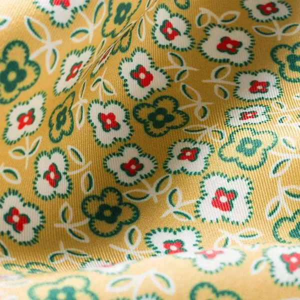 Miu Miu Printed Twill Scarf - Mustard/white