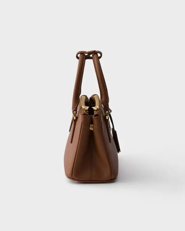 Prada Galleria Mini Saffiano Leather Bag - Cognac