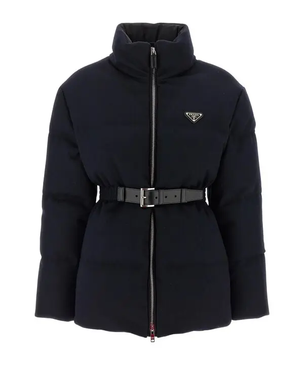 Prada High-neck Belted Jacket