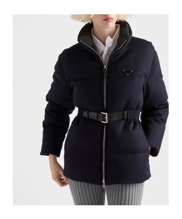 Prada High-neck Belted Jacket