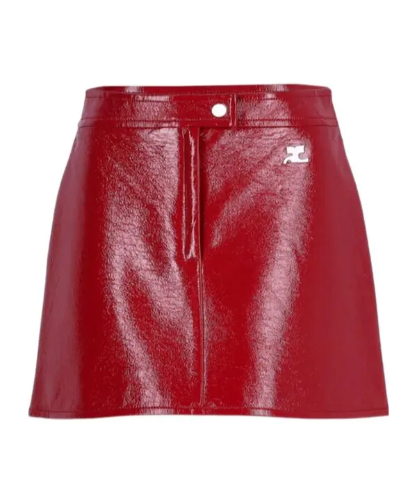 COURREGES Solid Color Midi Skirt