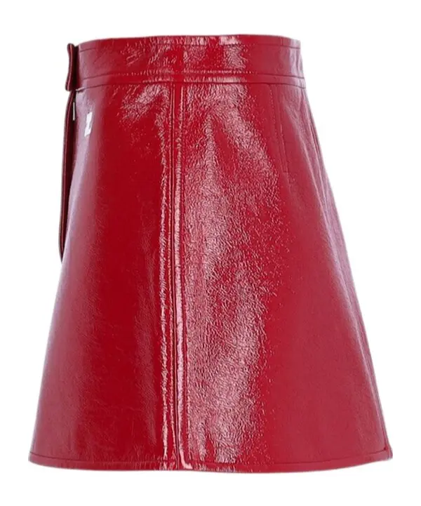 COURREGES Solid Color Midi Skirt