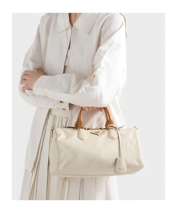 Prada Evasion Large Leather Top-handle Bag