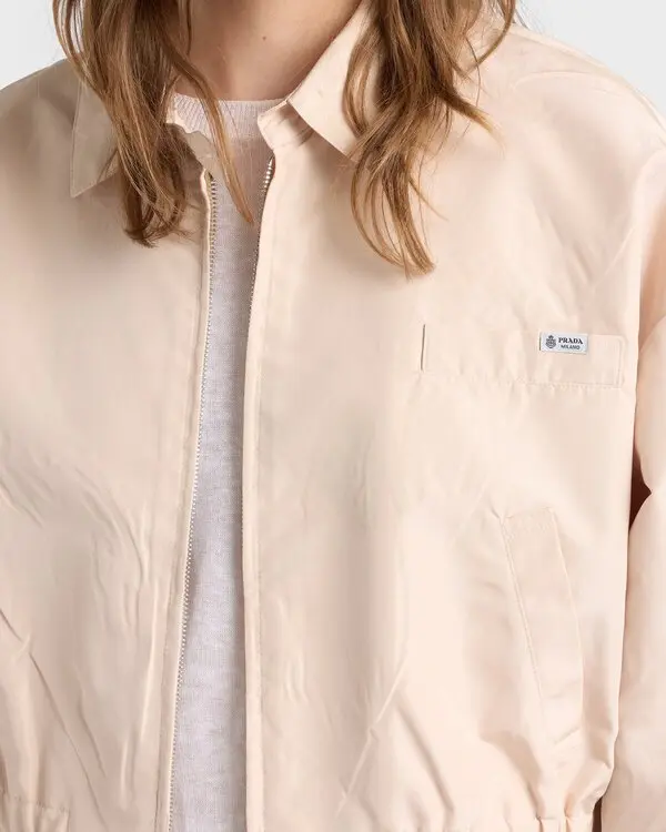 Prada Faille Blouson Jacket - Sand-colored
