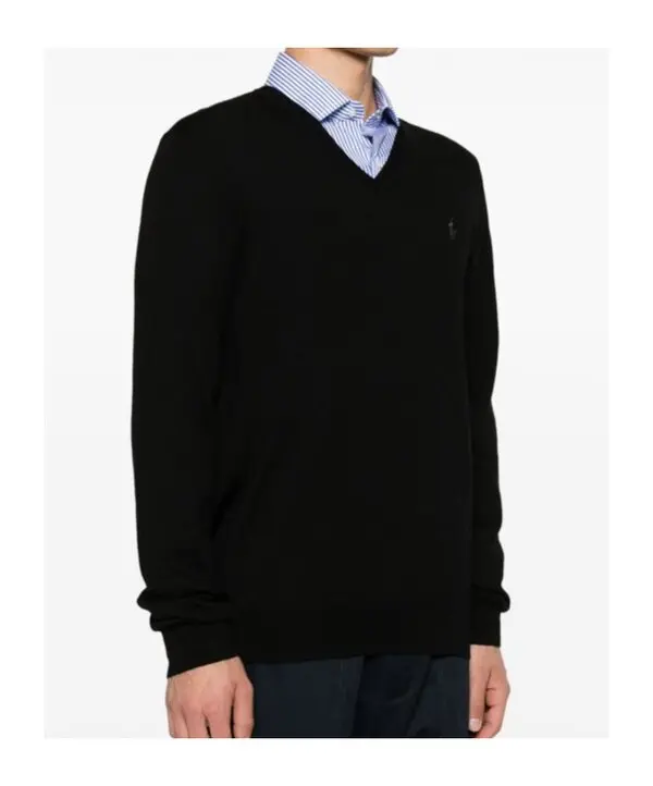 Polo Ralph Lauren V-neck Jumper With Embroidered Logo