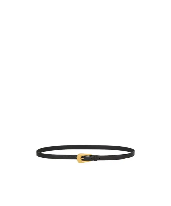 Saint Laurent Metal Buckle Belt - Black