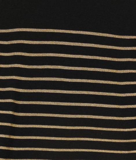 Balmain Striped High-neck Dress With Button Detail