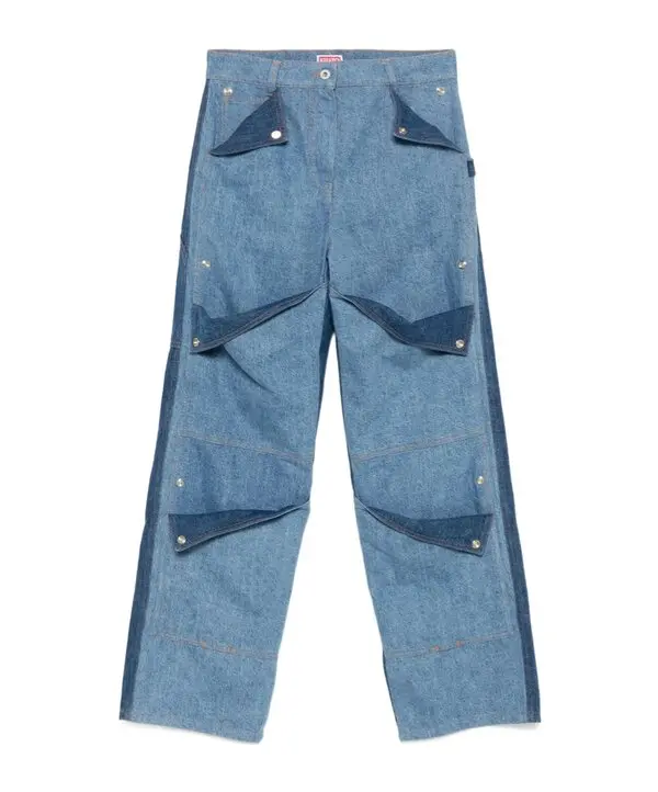 Kenzo Japanese Denim Multipocket Cargo Jeans