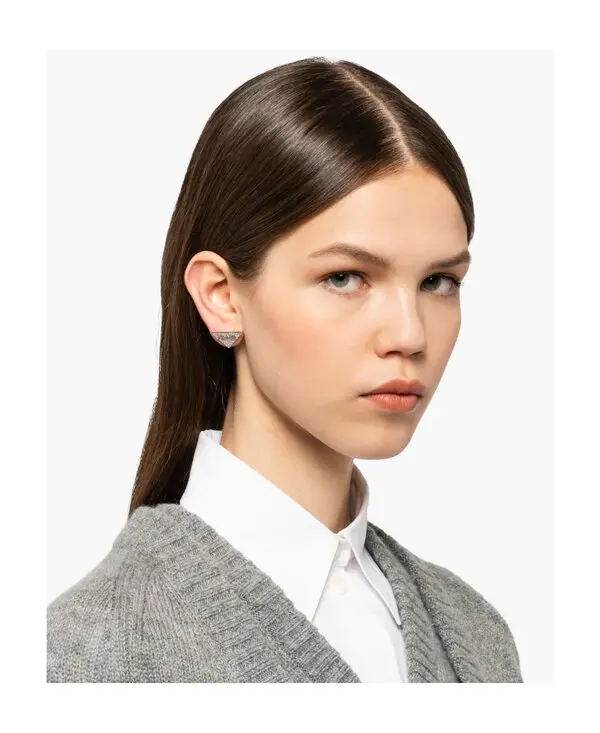 Prada Crystal Logo Zirconia Earrings
