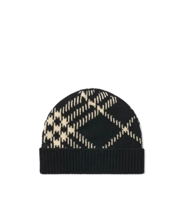 Burberry Checked Knitted Beanie