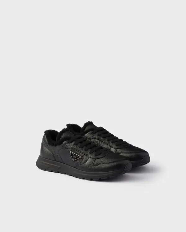 Prada Triangle-logo Lace-up Sneakers
