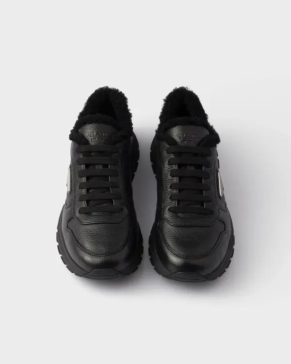 Prada Triangle-logo Lace-up Sneakers