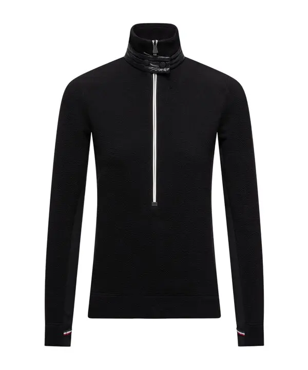 Moncler Half-zip Polo Neck - Black