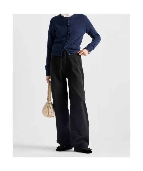 Prada Crewneck Button-up Cardigan