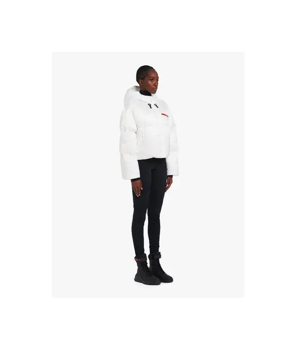 Prada Cropped Technical Re-nylon Down Jacket With Hood