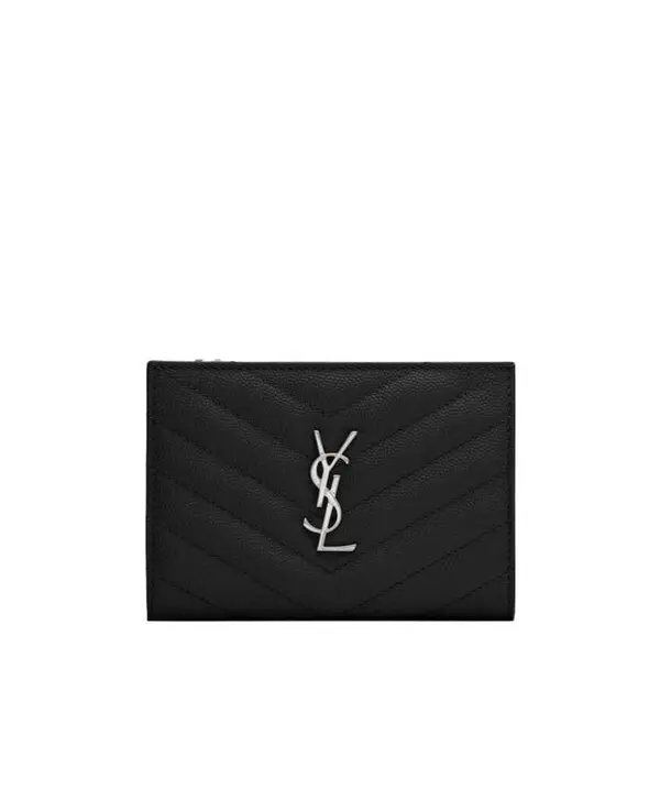 Saint Laurent Monogram Plaque Wallet