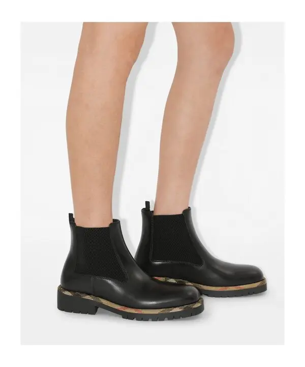 Burberry Leather Chelsea Boots