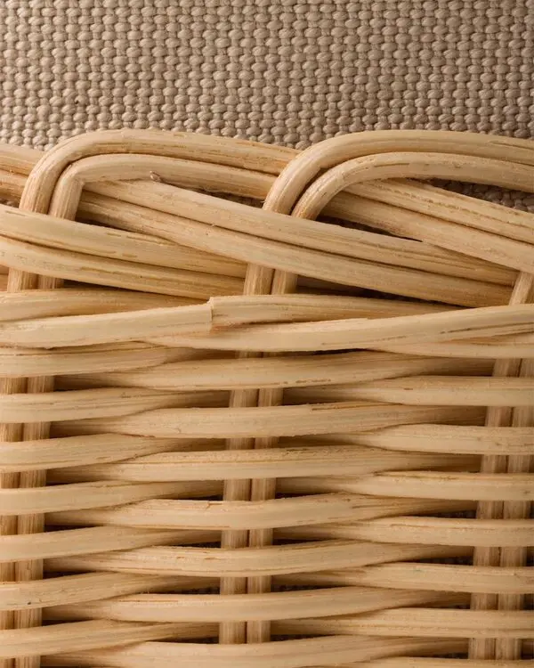Prada Wicker And Canvas Bucket Bag