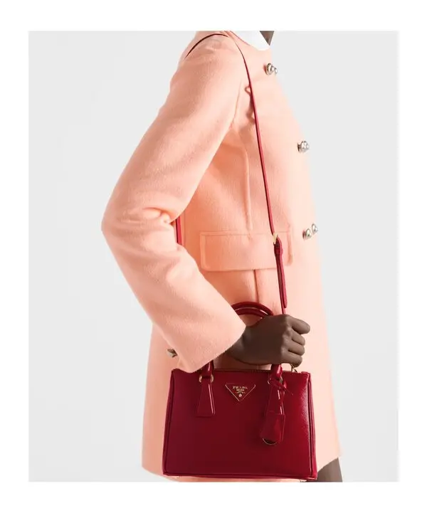 Prada Galleria Small Patent Saffiano Leather Bag