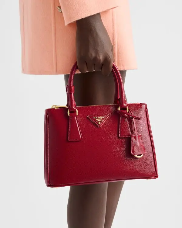 Prada Galleria Small Patent Saffiano Leather Bag