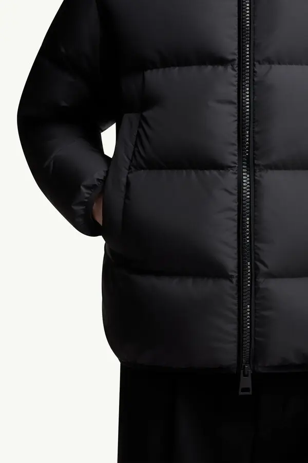 Moncler Quilted Down Jacket With Zip Closure