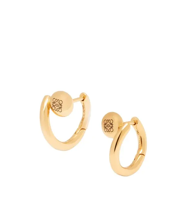 Loewe Anagram Pebble Mini Hoop Earrings - Gold