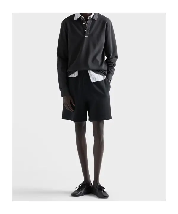Prada Long-sleeved Cotton Polo Shirt