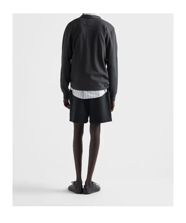 Prada Long-sleeved Cotton Polo Shirt