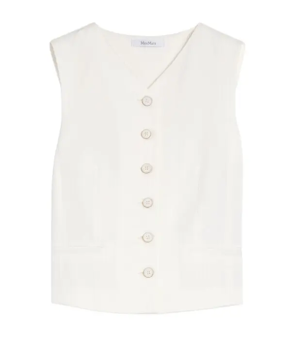Max Mara Mirella V-neck Button-up Waistcoat