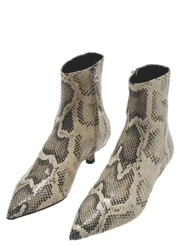 AeydĒ Sofie Snakeskin-effect Ankle Boots