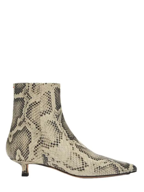 AeydĒ Sofie Snakeskin-effect Ankle Boots