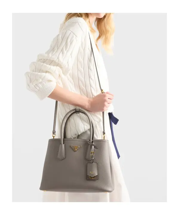 Prada Double Medium Saffiano Leather Bag