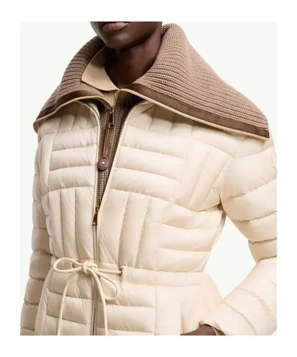 Moncler Wool Cashmere Zip-up Cape - Brown