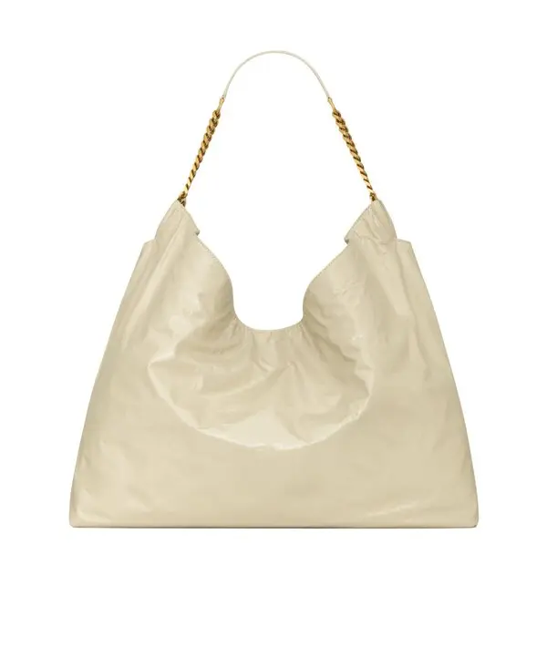 Saint Laurent Hortense Hobo In Shiny Leather