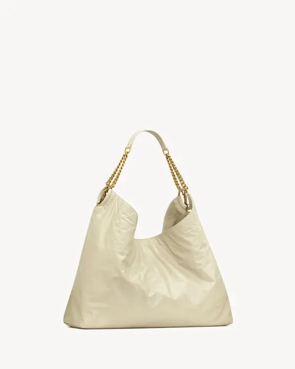 Saint Laurent Hortense Hobo In Shiny Leather