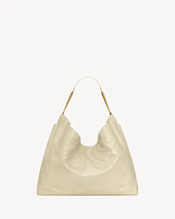 Saint Laurent Hortense Hobo In Shiny Leather