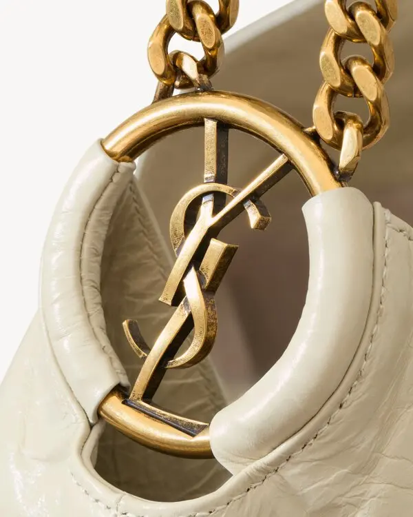 Saint Laurent Hortense Hobo In Shiny Leather