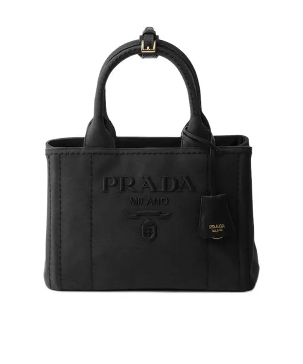 Prada Jardinière Small Cotton Canvas Bag
