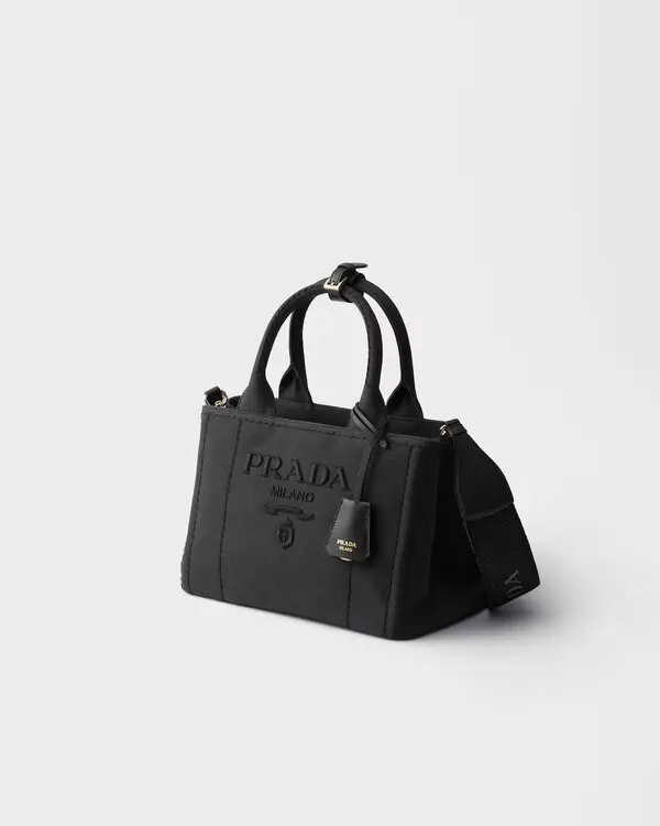 Prada Jardinière Small Cotton Canvas Bag