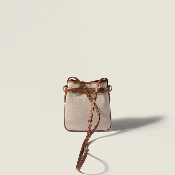 Miu Miu Canvas And Leather Pouch