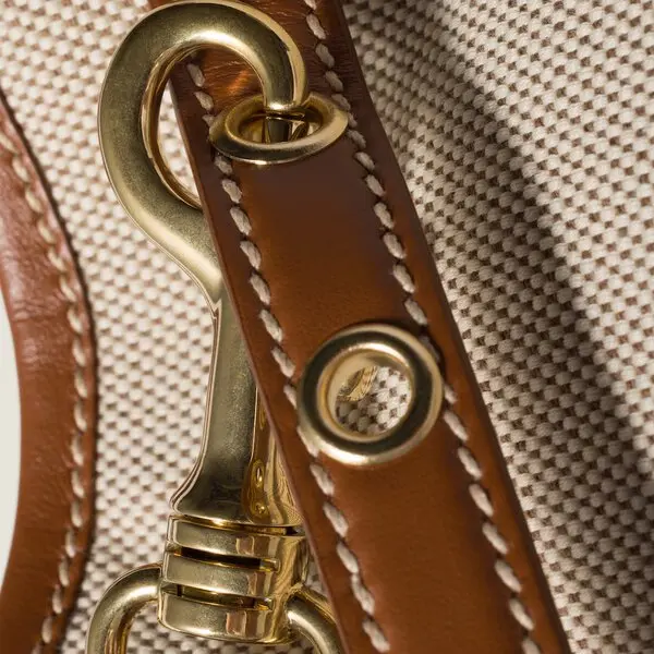 Miu Miu Canvas And Leather Pouch