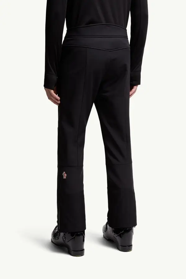 Moncler Poplin Ski Pants With Leather Logo Detail