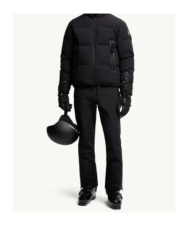 Moncler Poplin Ski Pants With Leather Logo Detail