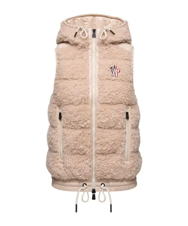 Moncler Teddy Hooded Insulated Gilet - Pink