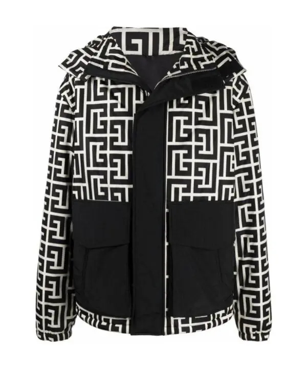 Balmain All-over Monogram Padded Jacket